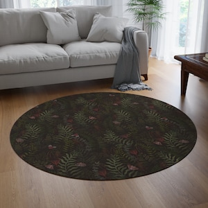 Botanical Area Rug | Enchanted Forest | Butterfly | Cottagecore Rug ...