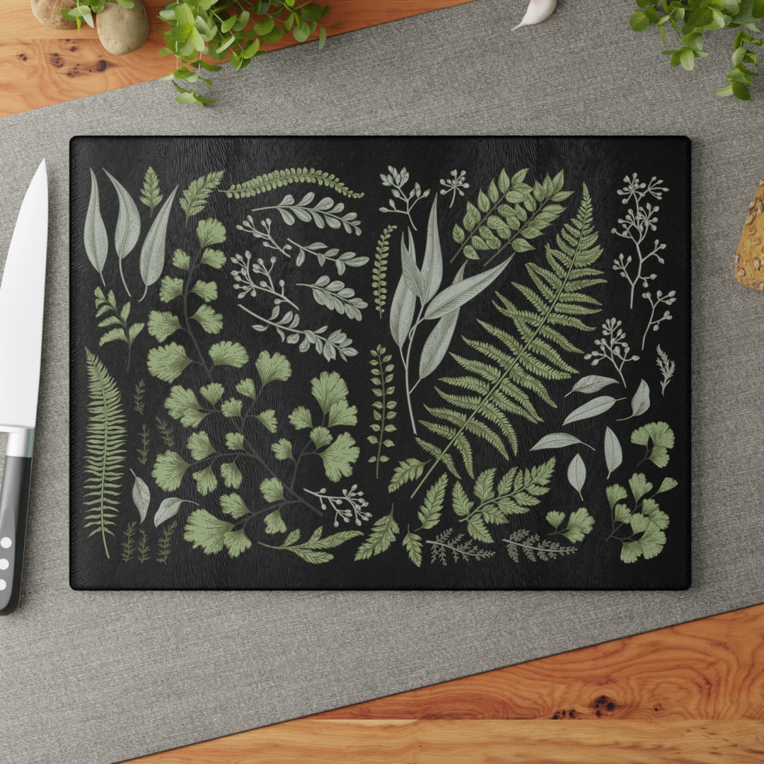 Botanical Cutting Board | Cottagecore Cutting Board | Witchy Kitchen ...