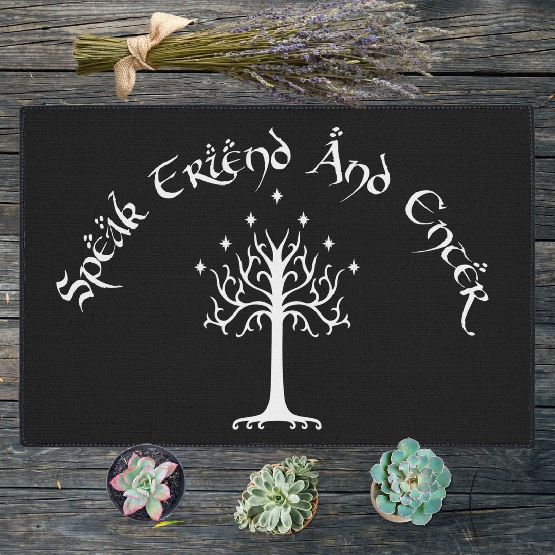 Speak Friend and Enter Doormat | Non-slip Welcome Mat | Indoor/outdoor ...