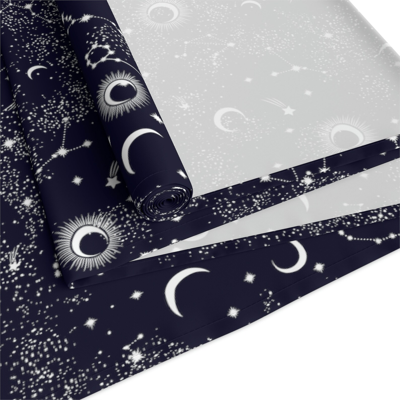 Constellations Table Runner | Celestial Moon and Stars Design | Night ...