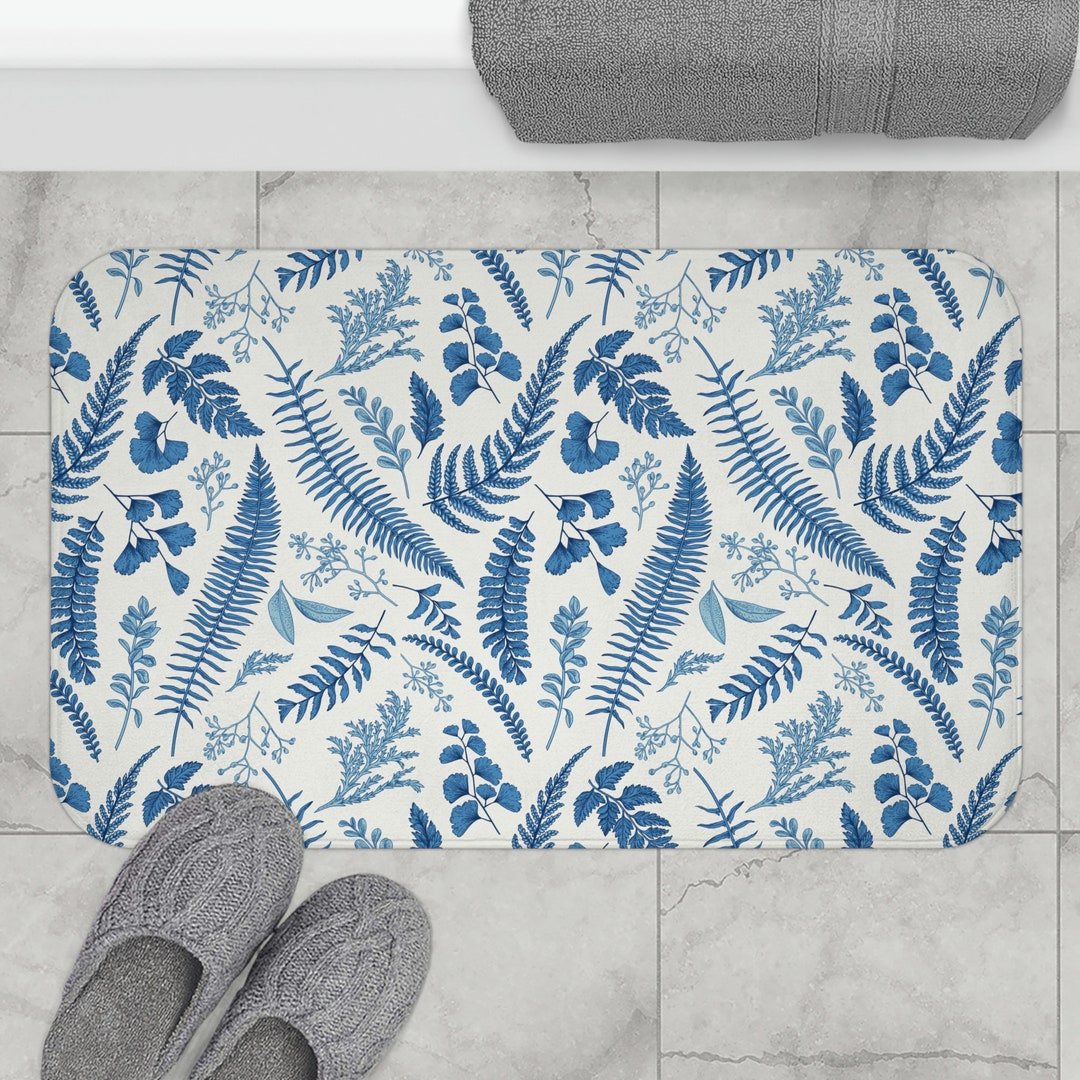 Cottagecore Bath Mat | Botanical Bath Mat | Farmhouse Bathroom Decor ...