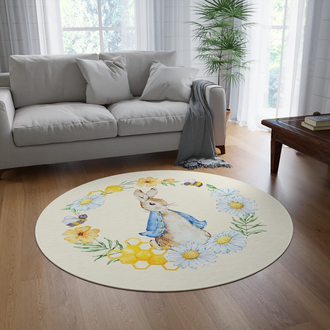 Beatrix Potter Peter Rabbit Area Rug | Flopsy Bunny | Easter Rug ...