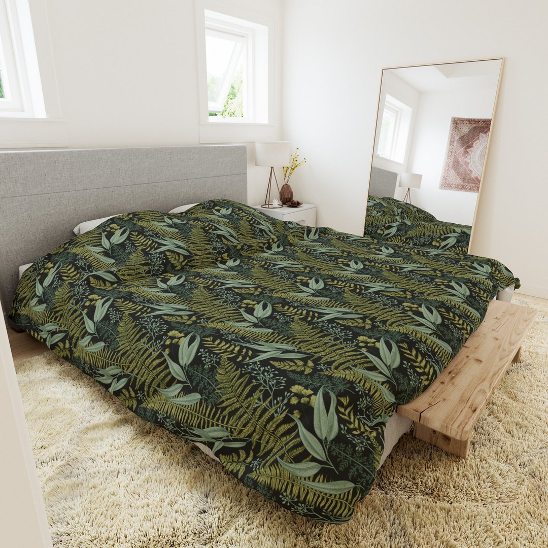 Botanical Duvet Cover | Forest Duvet | Cottagecore Duvet | Jungle ...