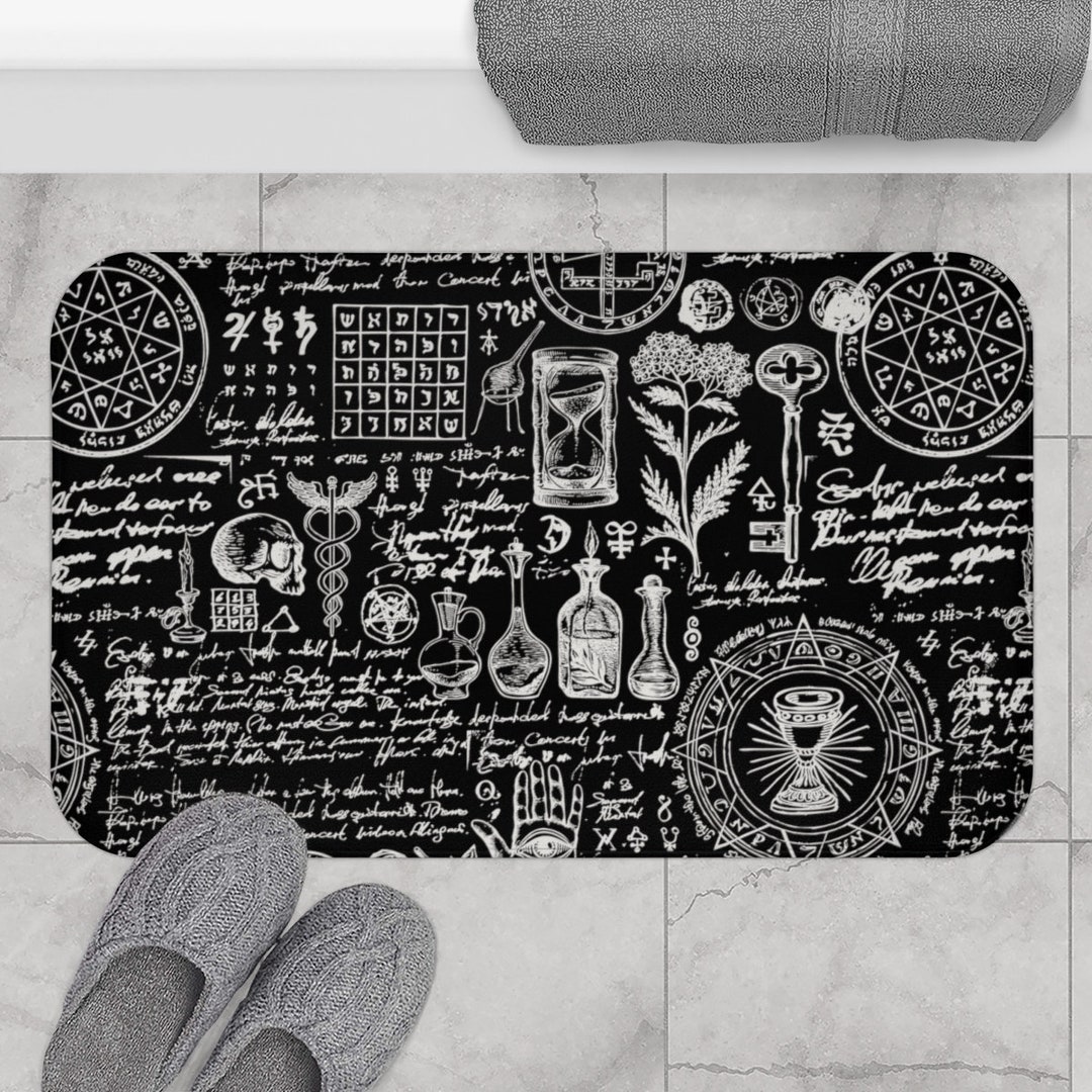 Witchcraft Magic Bath Mat | Witchy Bath Mat | Esoteric | Alchemy ...