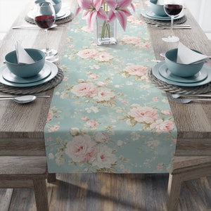 Shabby Chic Table Runner | French Country | Rose | Toile | Victorian ...