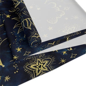 Celestial Table Runner | Bohemian Table Runner | Sun and Moon | Witchy ...