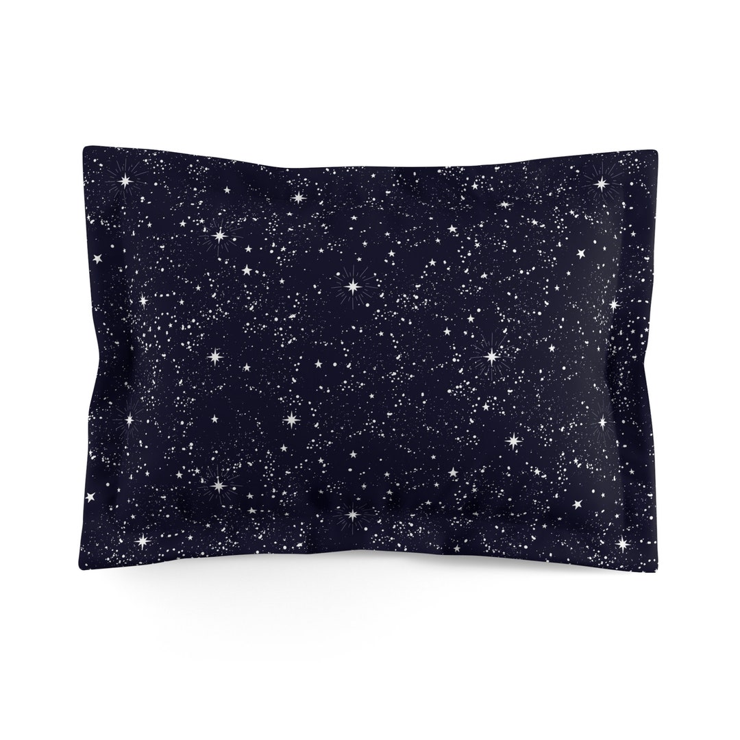Night Sky Pillow Cover | Microfiber Pillow Cover | Midnight Blue | Star Pillow Cover | Celestial ...