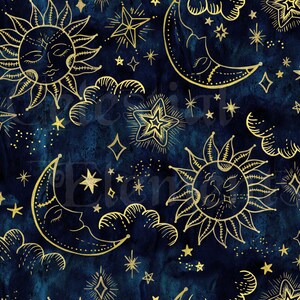 Celestial Table Runner | Bohemian Table Runner | Sun and Moon | Witchy ...
