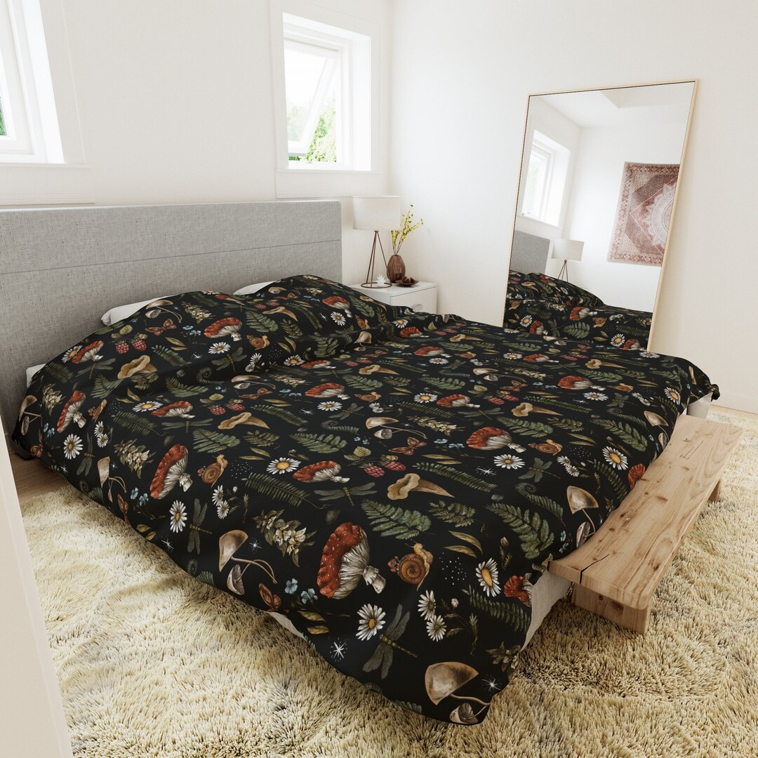 Forest Elements Duvet Cover | Cottagecore Duvet | Enchanted Forest ...