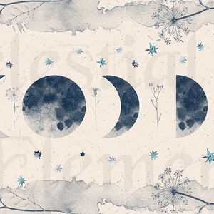 Winter Moon Phase Table Runner | Celestial Table Runner | Witchy | Boho ...