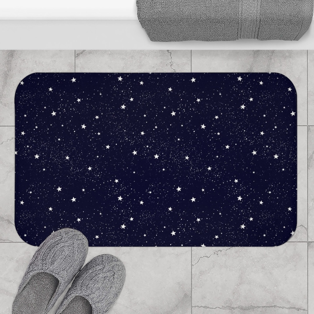 Night Sky Bath Mat | Starry Sky Bath Mat | Celestial Bath Mat | Stars ...
