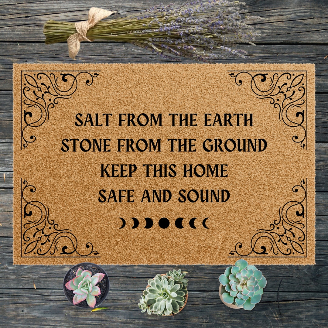 Witchy Doormat | Welcome Mat | Coir Mat | Protection Spell | Halloween ...