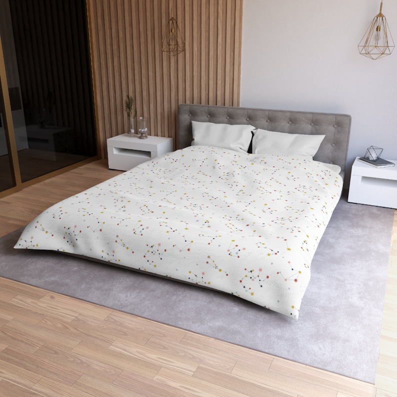 Constellations Duvet Cover | Celestial Star Bedding | Boho Duvet ...