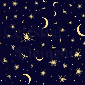 Celestial Table Runner | Moon and Stars | Witchy | Magic | Boho Table ...