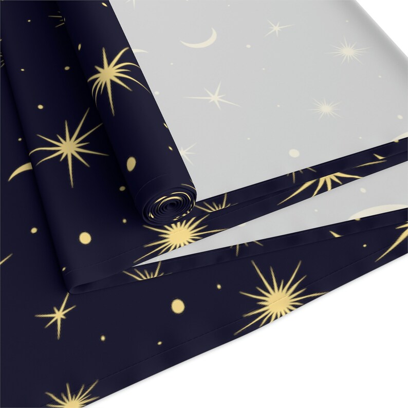 Celestial Table Runner Moon and Stars Witchy Magic - Etsy