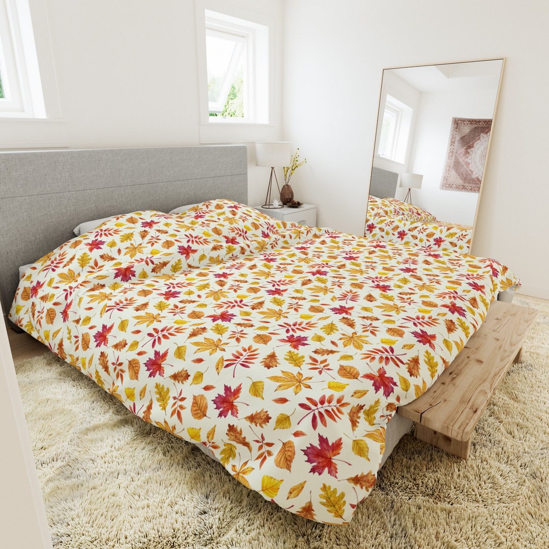 Fall Duvet Cover Autumn Leaves Fall Bedding Autumn Duvet - Etsy