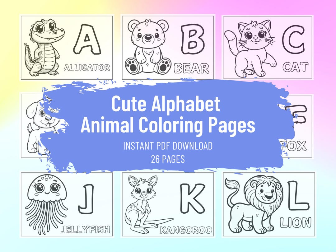Alphabet Coloring Pages, Coloring Alphabet Letters, Animal Coloring ...
