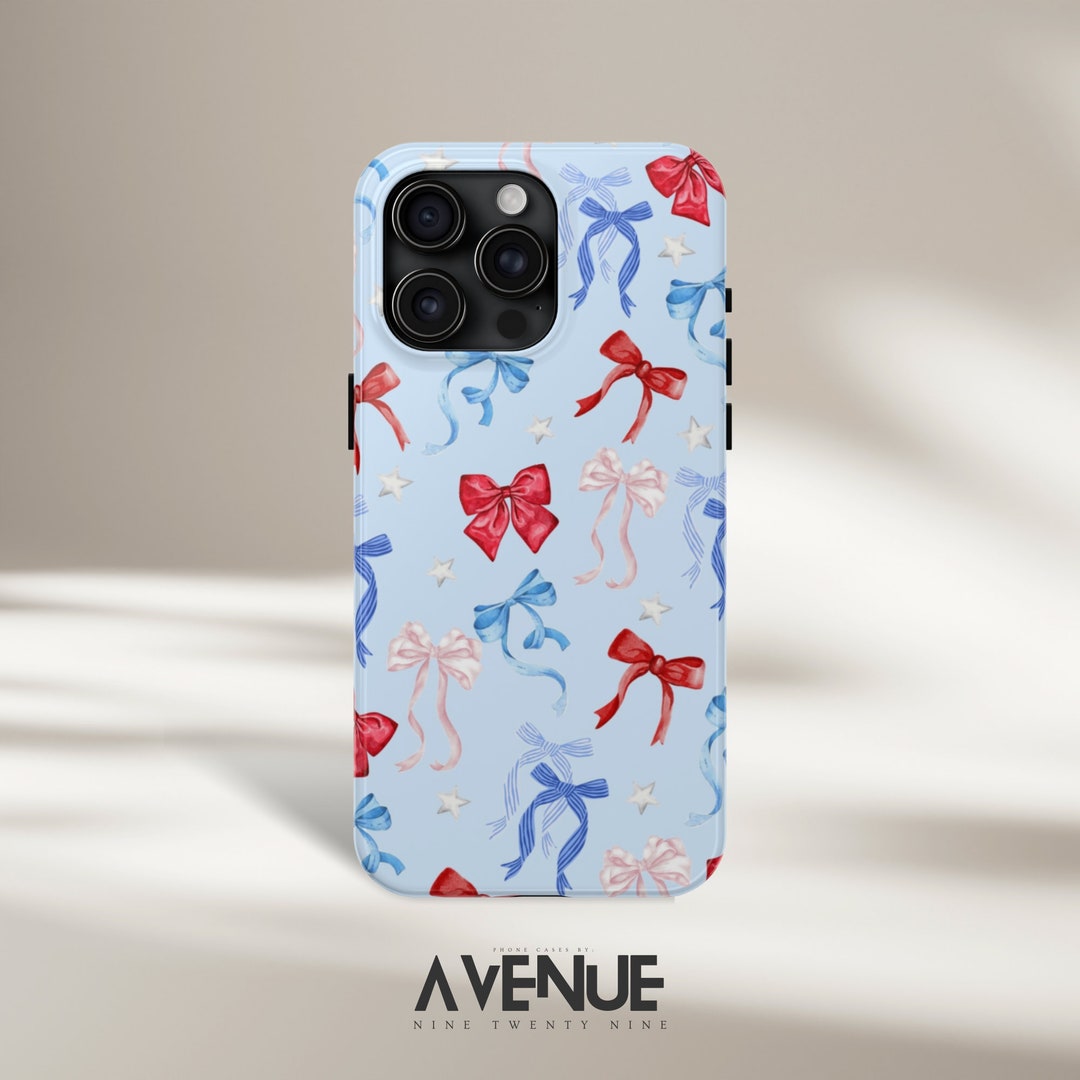 Patriotic Coquette Phone Case, Coquette Aesthetic, Bows Phone Case ...