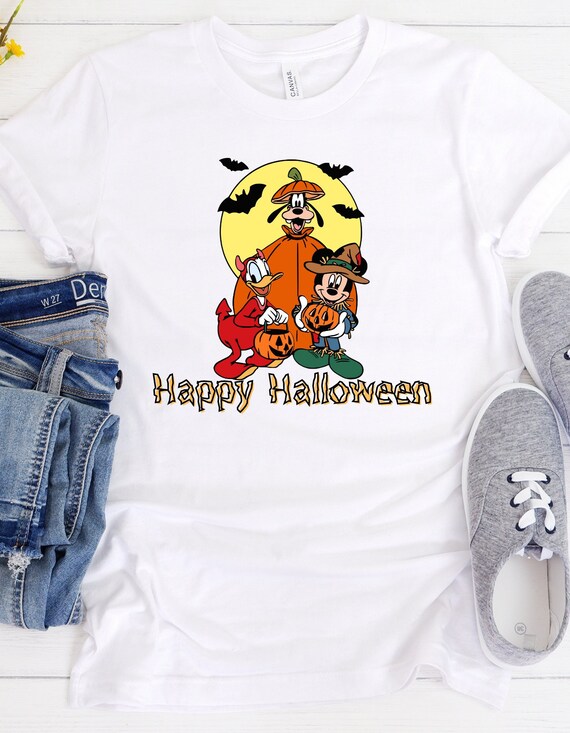 Disney Goofy Donald Duck Mickey Mouse Trick or Treat Happy - Etsy
