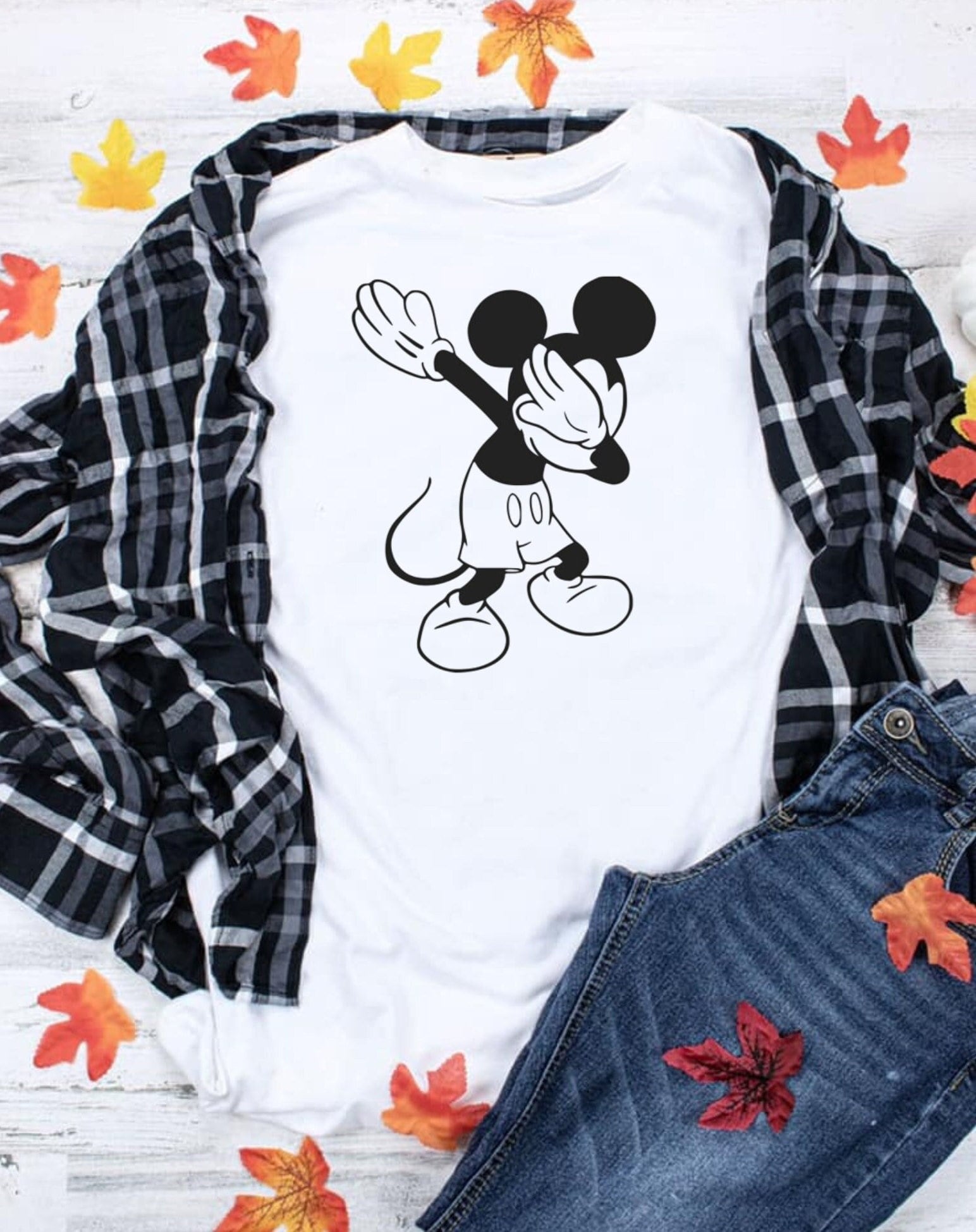 Mickey Mouse Disney Dab Graphic Tee Custom Tshirt Printed Tee Graphic T ...