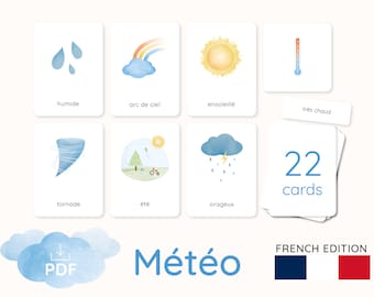 Printable PDF Weather Flash Cards Daycare Child Care - Etsy Canada