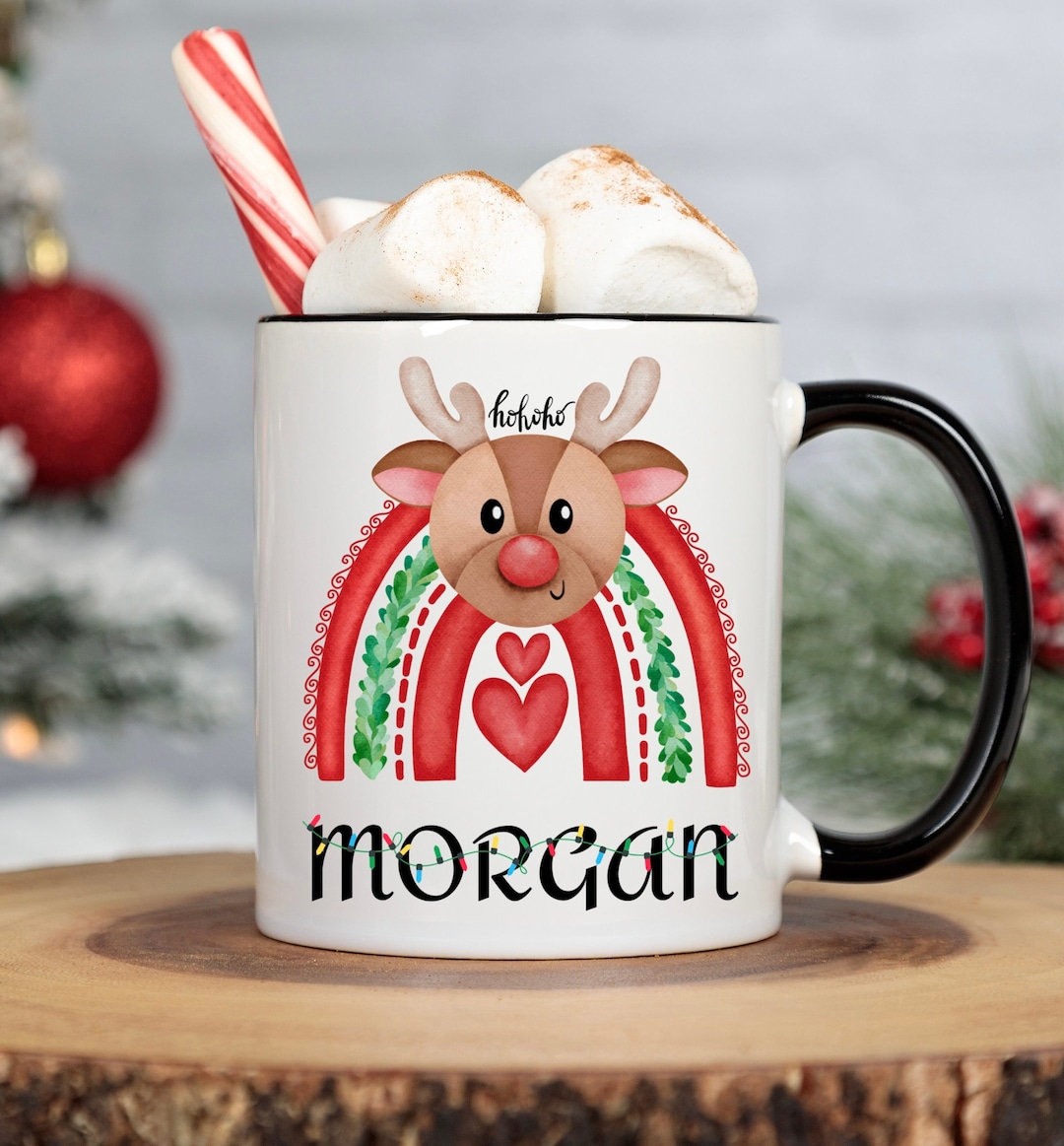 Personalized Christmas Hot Cocoa Color Morphing Mug, 11oz, Reindeers ...