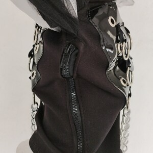 Red Mohawk Facekini With Tulle and Vynil Decor Facekini With Metal ...