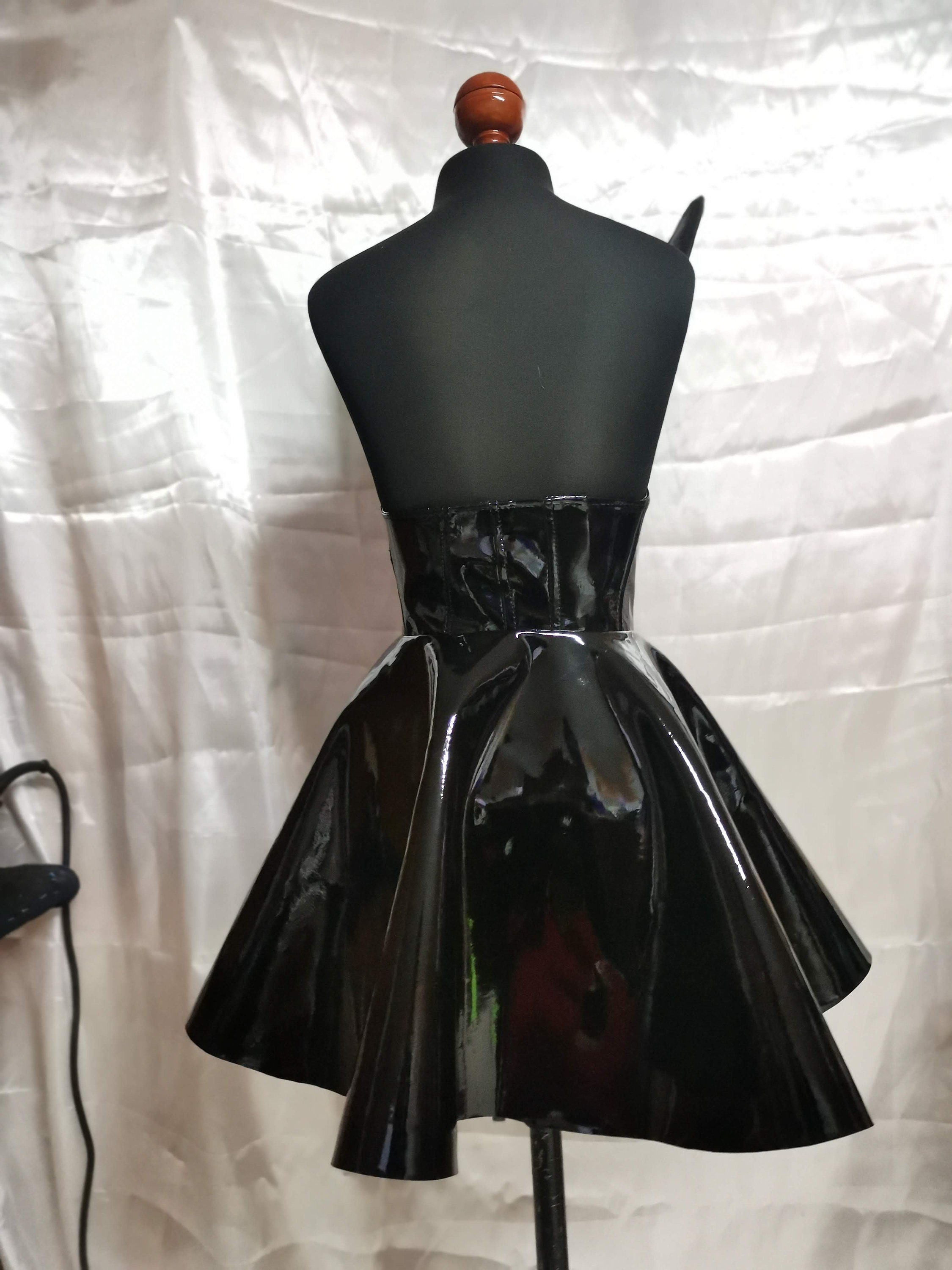 Vinyl Dress With Pointy Ends Drag Vinyl Dress Show Rave Vinyl Dress ...