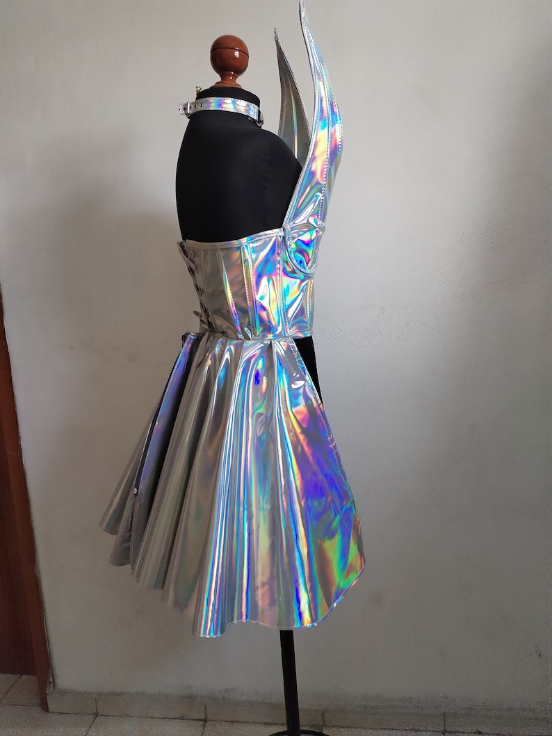 Vinyl Dress With Pointy Ends Drag Vinyl Dress Show Rave Vinyl Dress ...