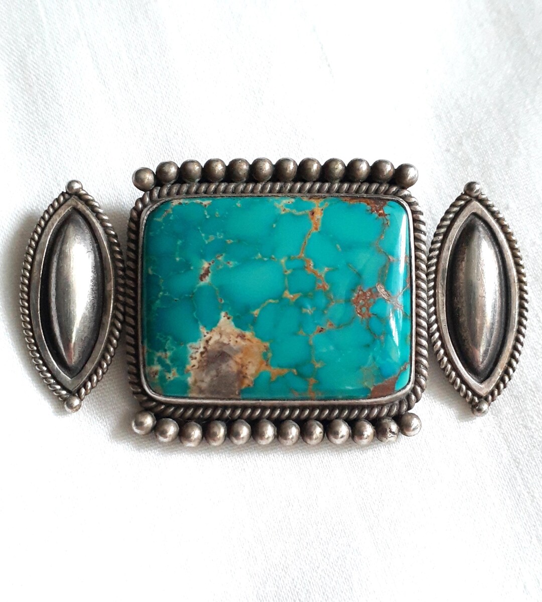 Perry Shorty Navajo Sterling Silver Turquoise Pin Brooch - Etsy