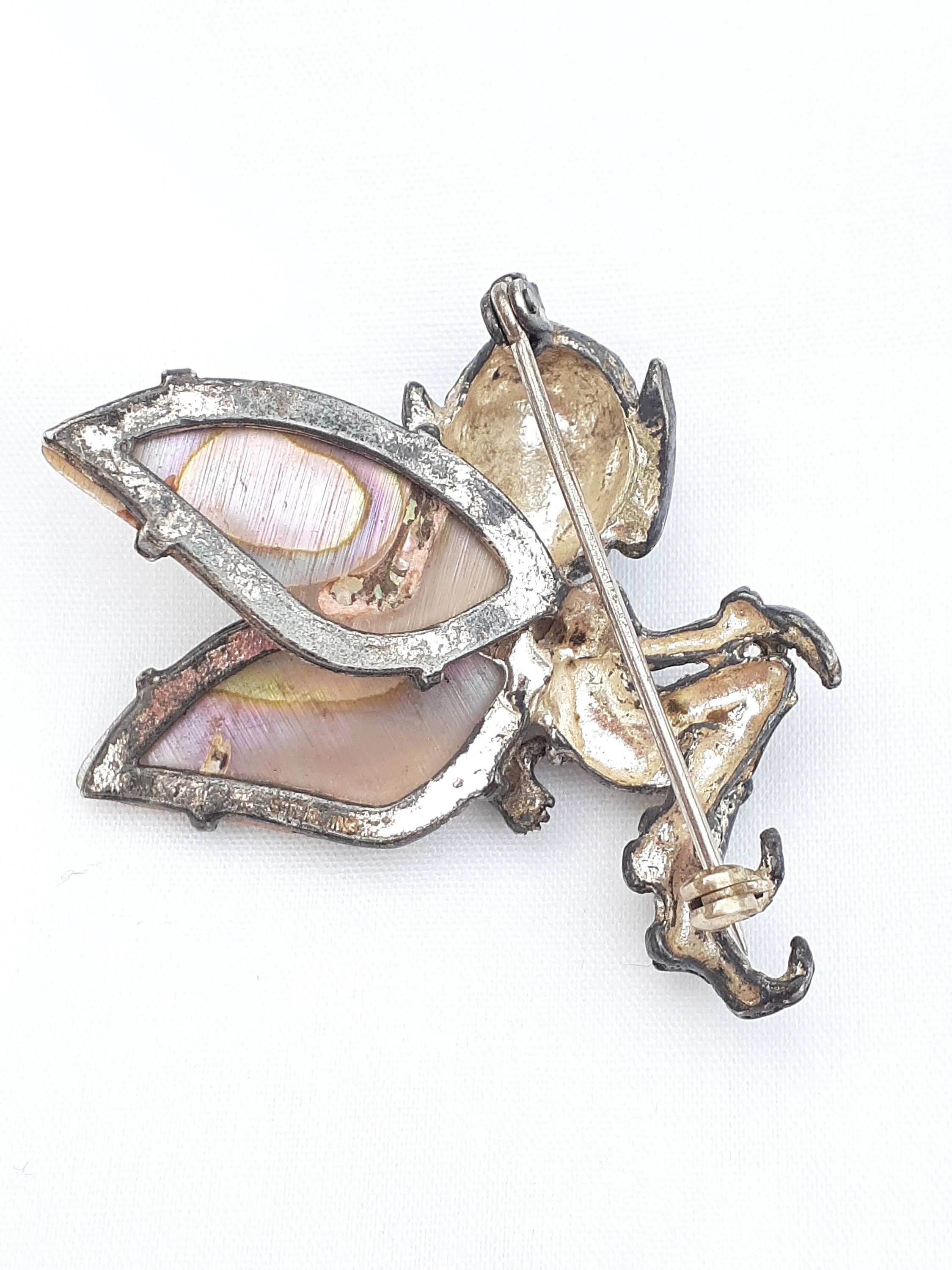 Sterling Silver Elf Fairy Abalone Shell Pin Brooch - Etsy