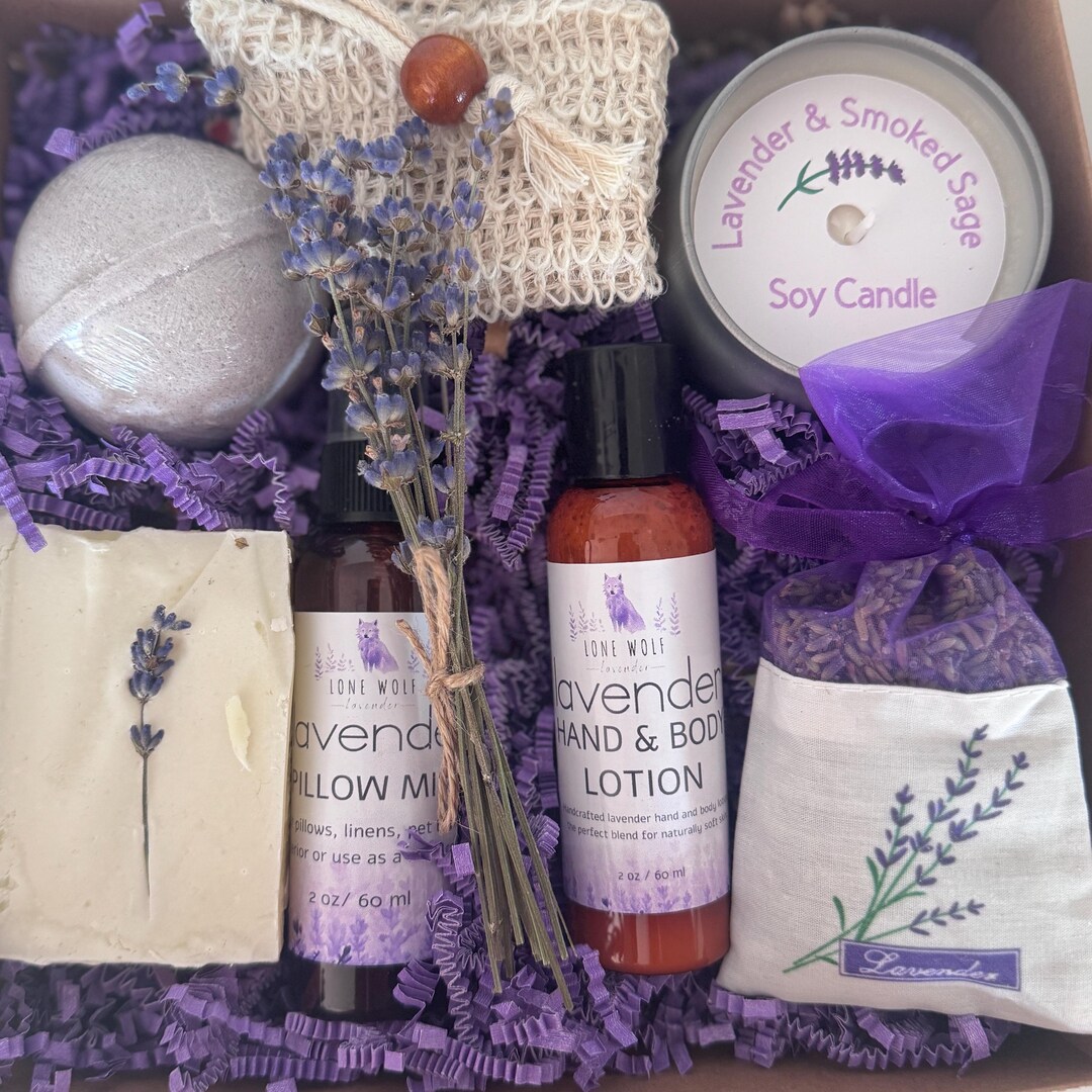 Handmade Lavender Spa Gift Set – Grown on Our Family Farm, Lone Wolf ...