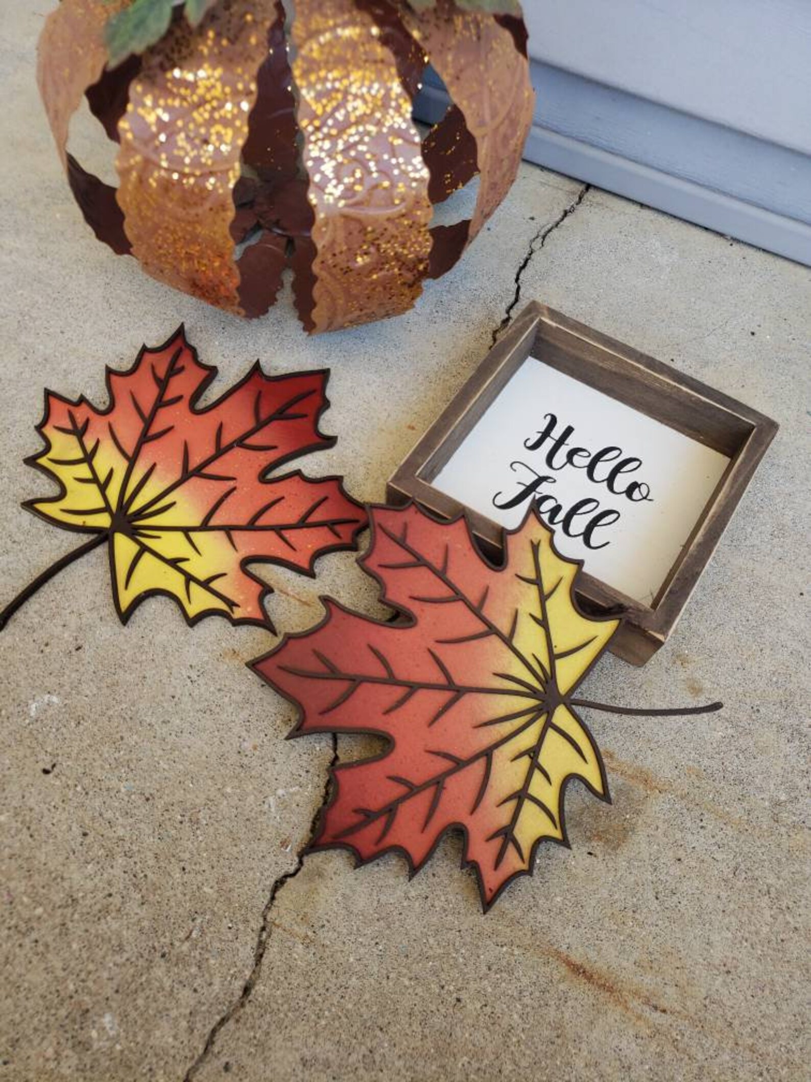 Maple Leaf Decor, Fall Decorations, Shelf Decor, Mantel Decor, Autumn ...