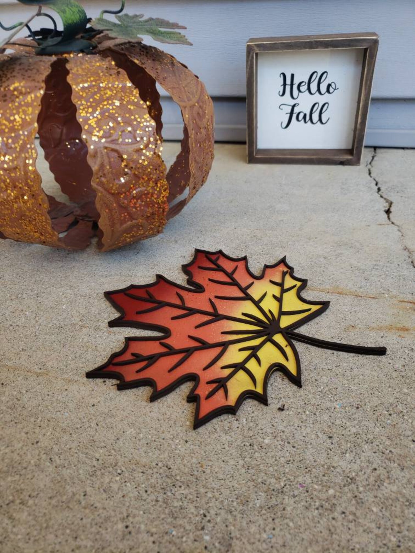 Maple Leaf Decor, Fall Decorations, Shelf Decor, Mantel Decor, Autumn ...