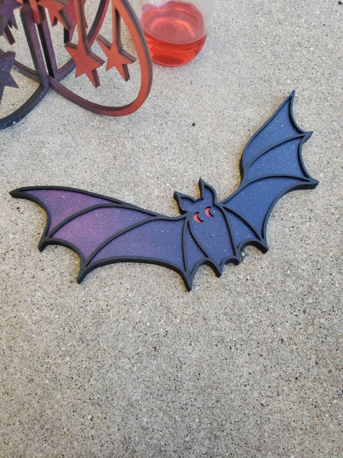 3D Wall Bats Halloween Bat Decorations Fall Wood Decor - Etsy