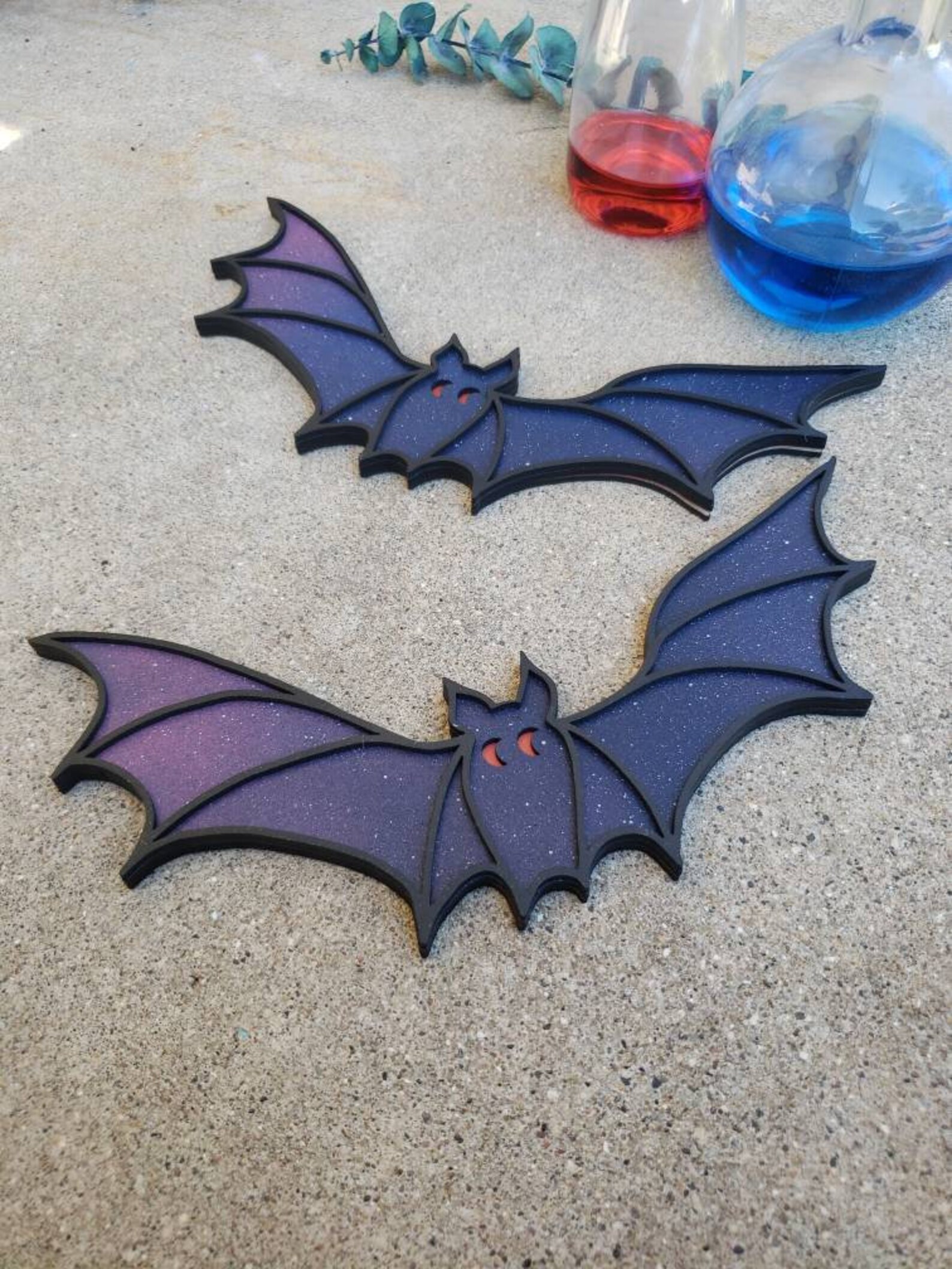3D Wall Bats Halloween Bat Decorations Fall Wood Decor - Etsy