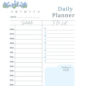 Daily Planner Printable, Instant Download - Etsy