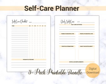 Self Care Journal Life Planner Printable Mental Health Digital - Etsy