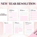 Printable New Year Resolution Goal Setting Templates Bundle Pack ...