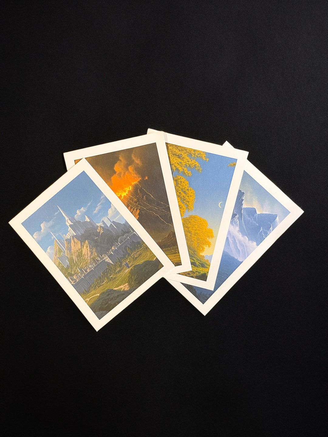 Middle-earth Landscapes / Lord of the Rings Print Set of 4 / Mini Art ...