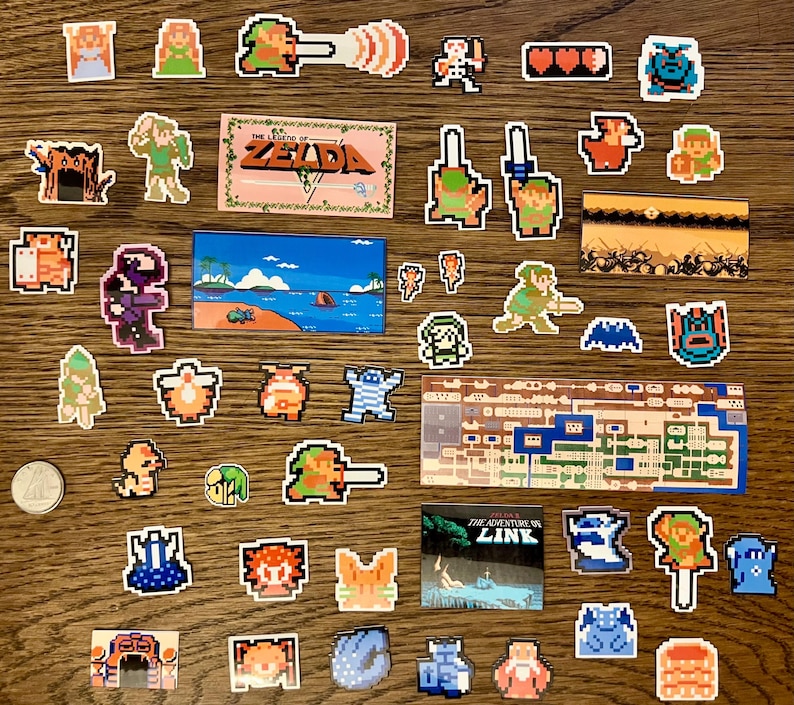 Retro 8-bit Stickers | Classic NES Era Pixel Art Collectible Premium ...