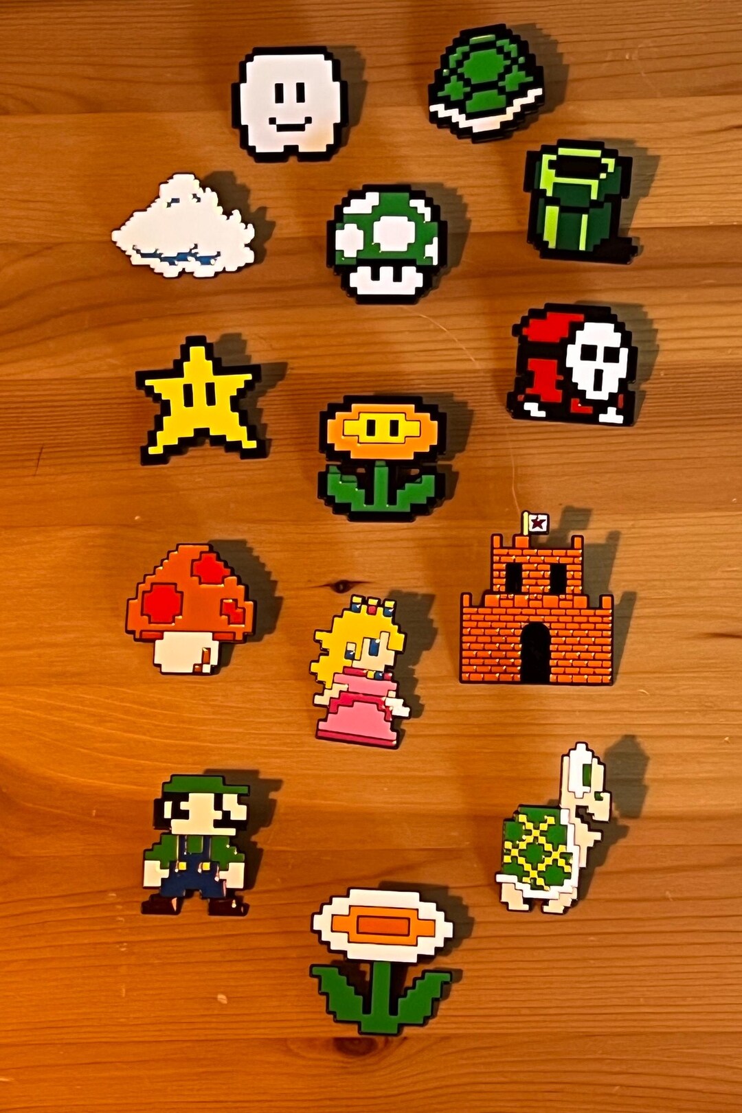 Retro 8-bit Pins | Classic NES Era Pixel Art Collectible Enamel Pins - Etsy