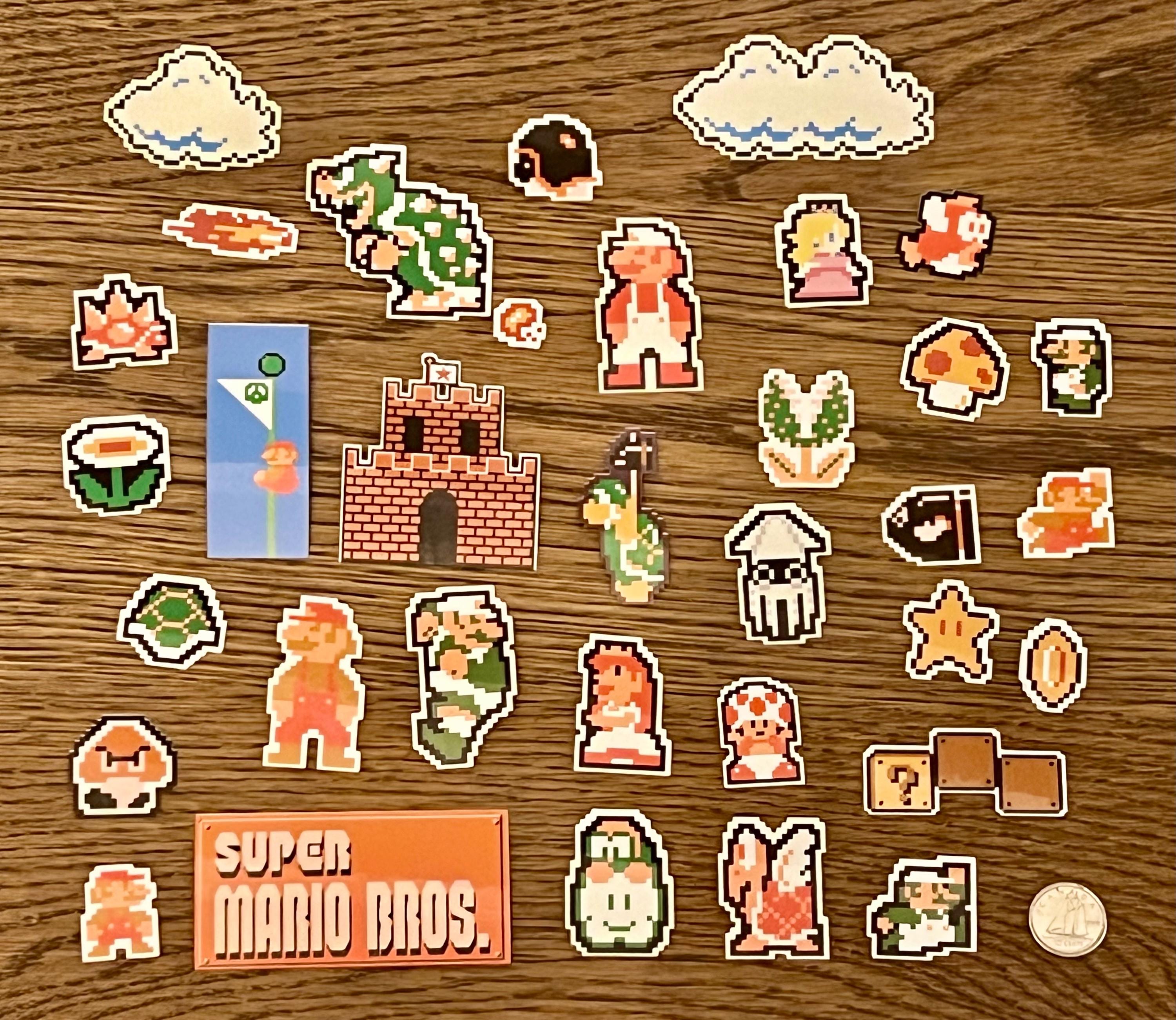 Retro 8-bit Stickers | Classic NES Era Pixel Art Collectible Premium ...