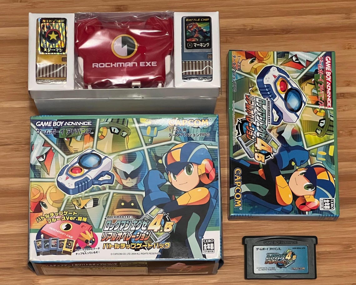 GBA Rockman EXE 4.5 Battle Chip Gate Pack Caja Game Boy Advance Mega ...