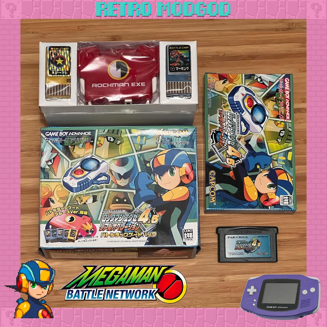 GBA Rockman EXE 4.5 Battle Chip Gate Pack Caja Game Boy Advance Mega ...