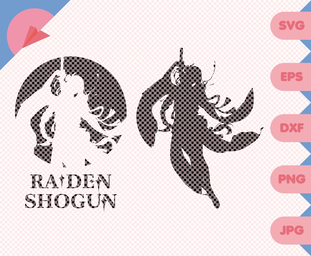 Genshin Impact Raiden Shogun Baal Ei svg eps dxf png jpg - Etsy Portugal