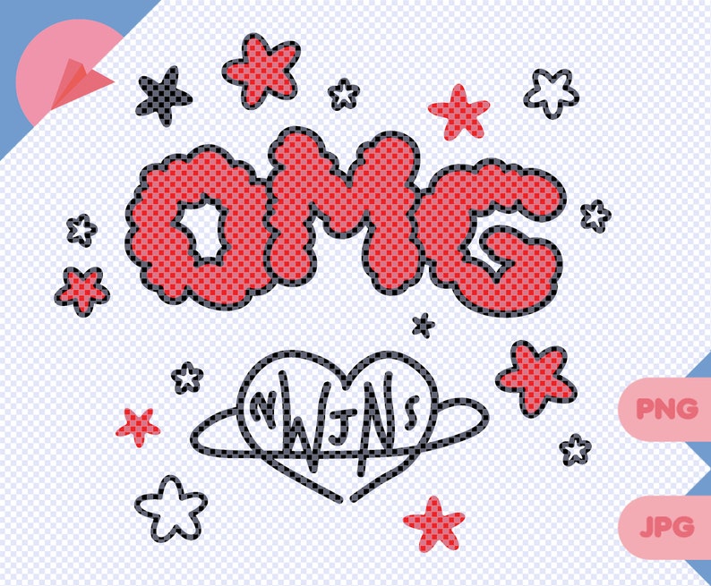 Newjeans NWJNS OMG Kpop Logo Png Jpg Vector Files for Prints, Stickers ...