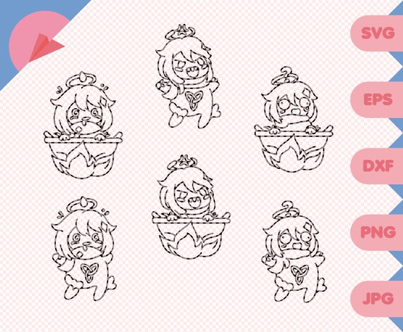 Genshin Impact Paimon Event Set Svg Eps Dxf Png Jpg - Etsy