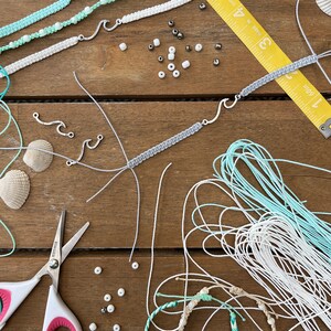 Set of Waterproof Ocean Wave Bracelets Gift Beach Anklets Non Tarnish ...