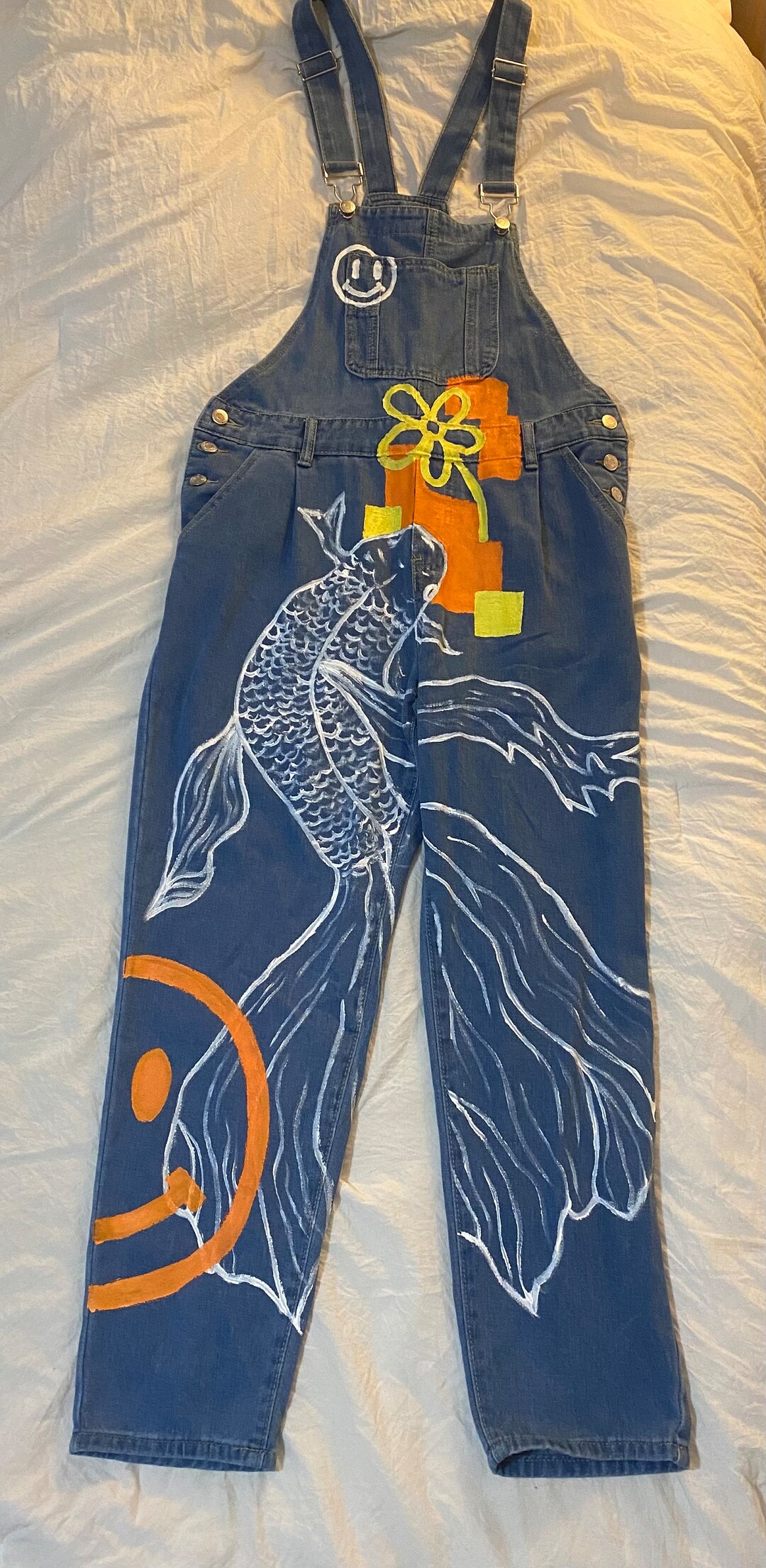 Hand Painted Overalls, Perfect for Festivals or Everyday Wear - Etsy